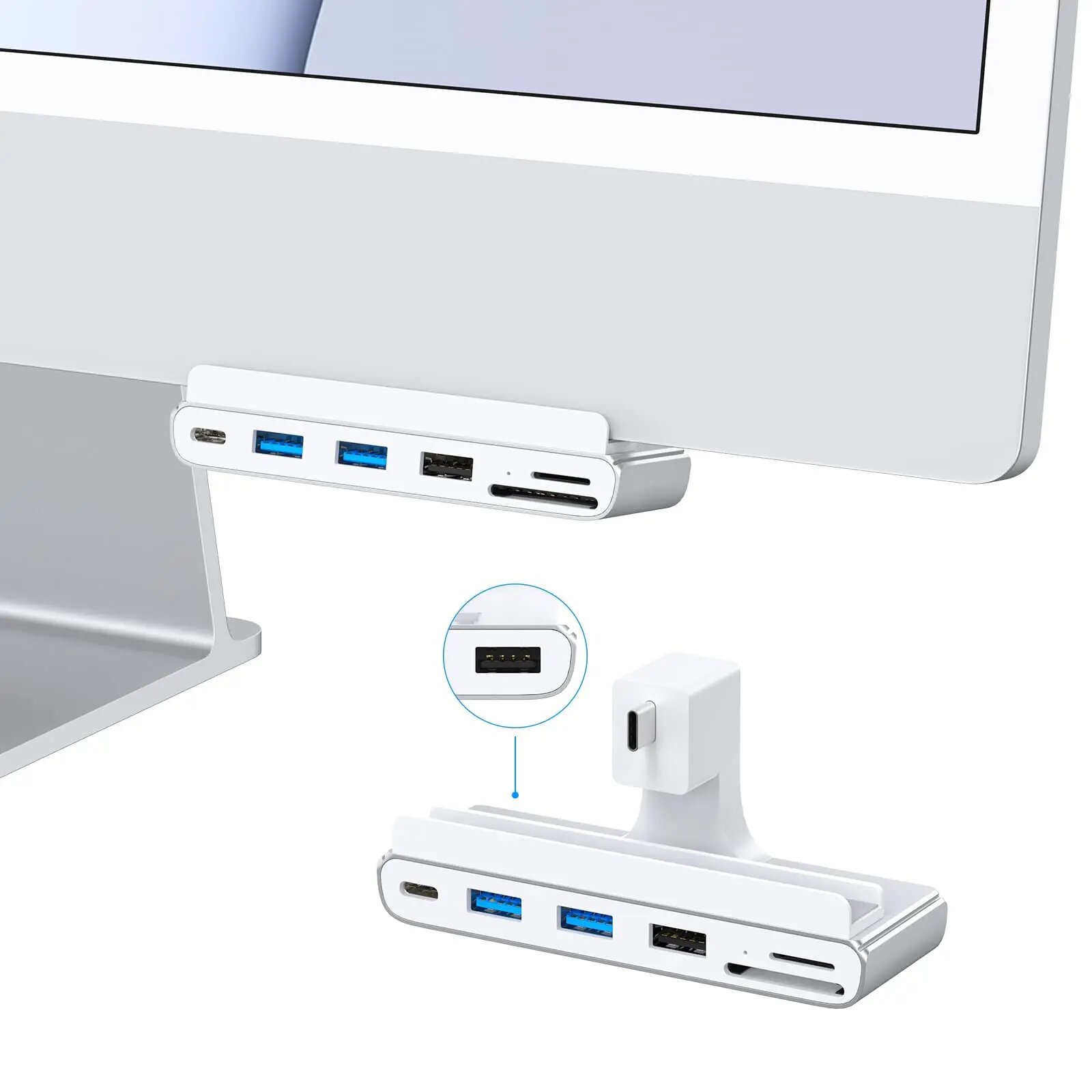 ONEVAN USB C Hub 7 в 1 для iMac 24 дюйма