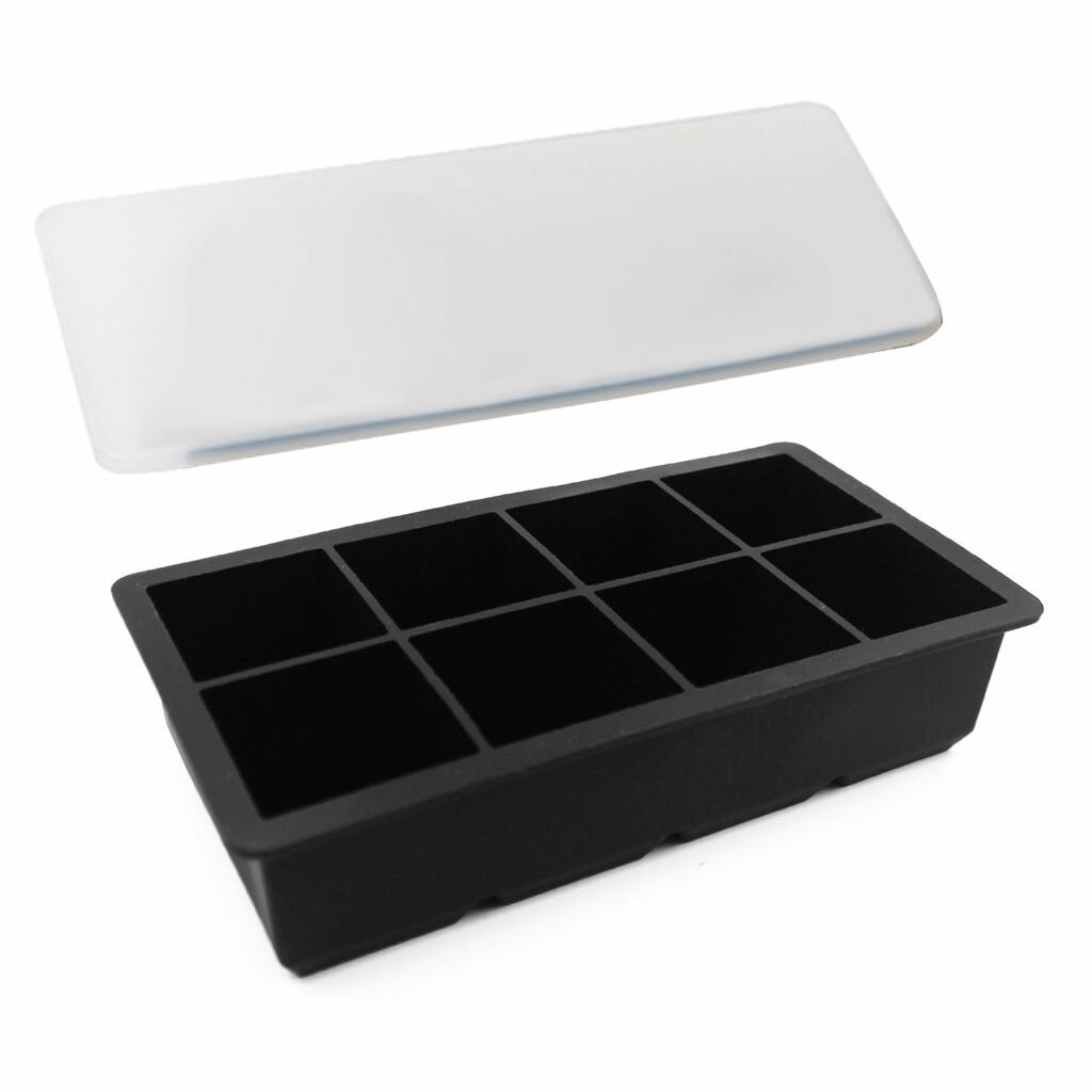 Силиконовая форма для льда-8 с квадратной решеткой льда + крышка