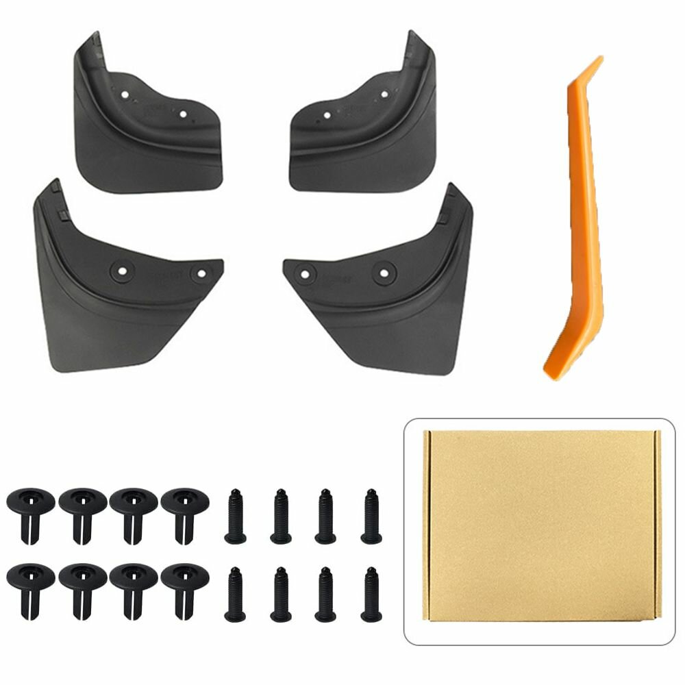 4 Штуки Передних И Задних Грязевых Щитков Для Tesla Model Y 2021-2023, Без Необходимости Сверления Отверстий