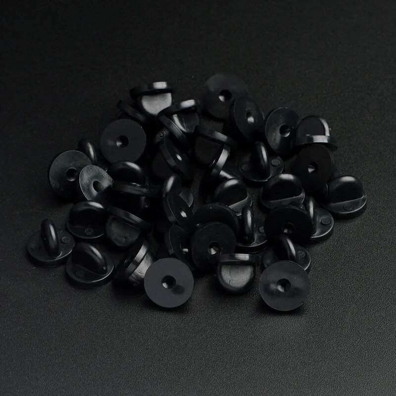 Металлические/резиновые застежки-булавки PINSALOT 50 шт Черный, black