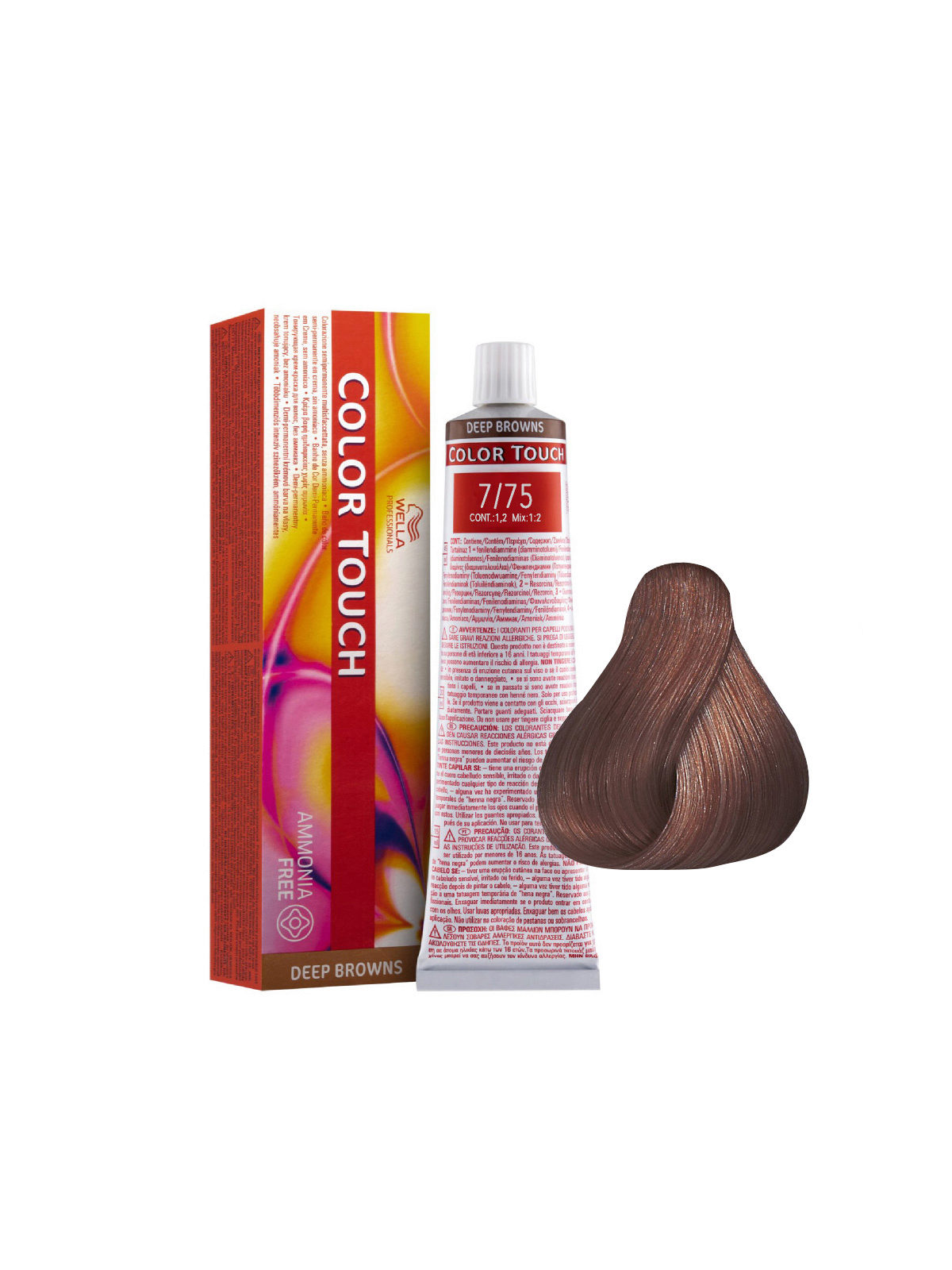 Wella Color Touch 7/75 - Тонирующая краска без аммиака блонд коричнево-красный 60 мл