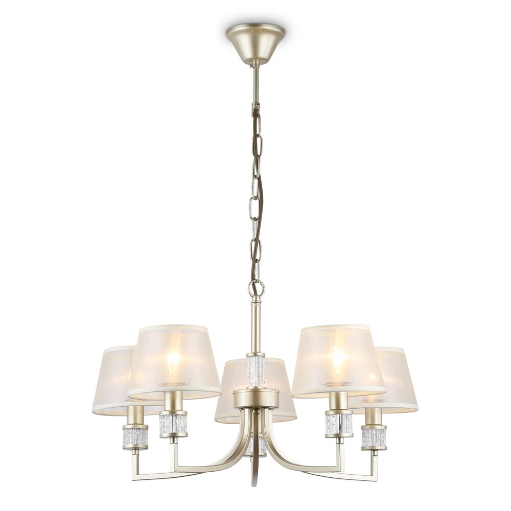 Подвесная люстра с абажурами LH71214/5 CGD золото E14/5 max 40W D620*740