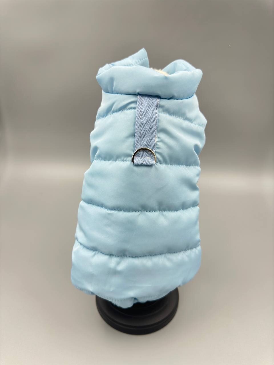 Теплый повседневный зимний пуховик для собак White Dog голубой