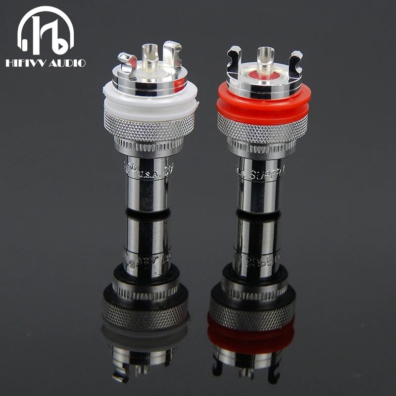 HIFI RCA розетка для аудио усилителей звуковой динамик RCA CMC 805-2.5f-ag медные Серебристые разъемы RCA