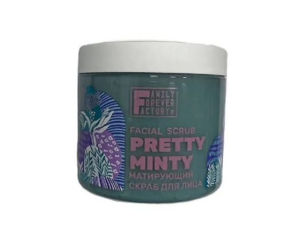 Матирующий скраб для лица Family Forever Factory, мятный и приятный, 200 мл