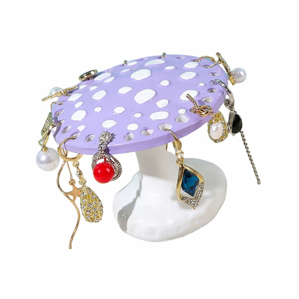 Милый держатель для ювелирных изделий в виде грибов, органайзеры сережек женщин и девочек, украшение комнаты, подарок на Рождество день рождения