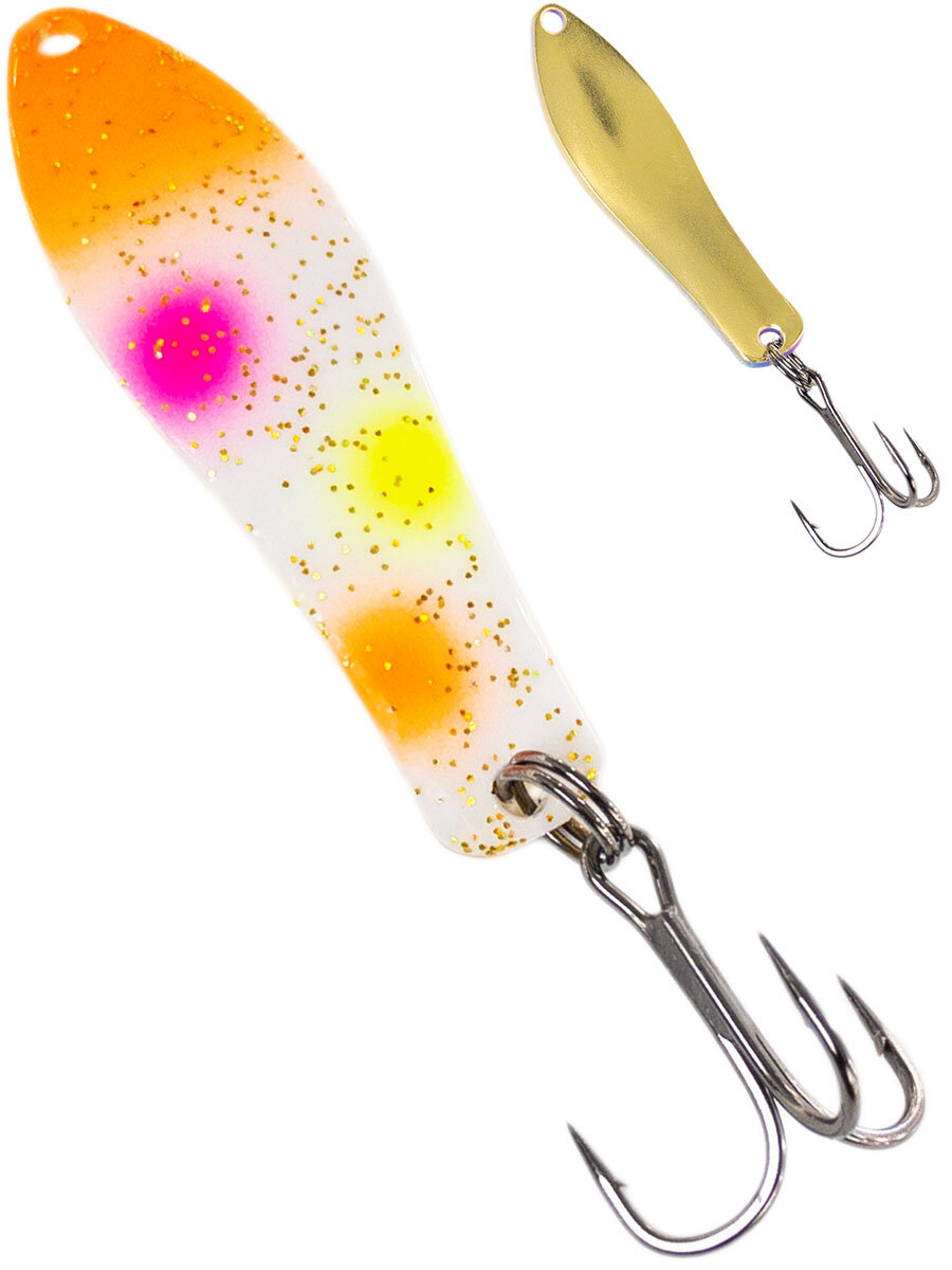 Блесна для рыбалки Зябликов Fly Fish 5гр. 5см. с тройником колебалка fluo