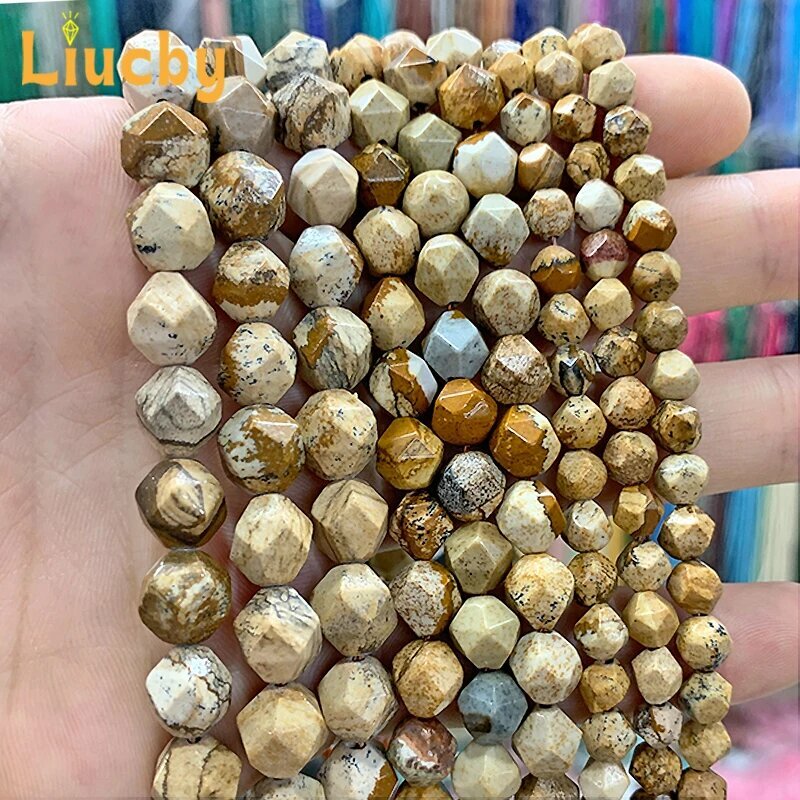 Бусины из натурального камня Jasper 15 дюймов 6/8/10 мм 10mm-about 36pcs