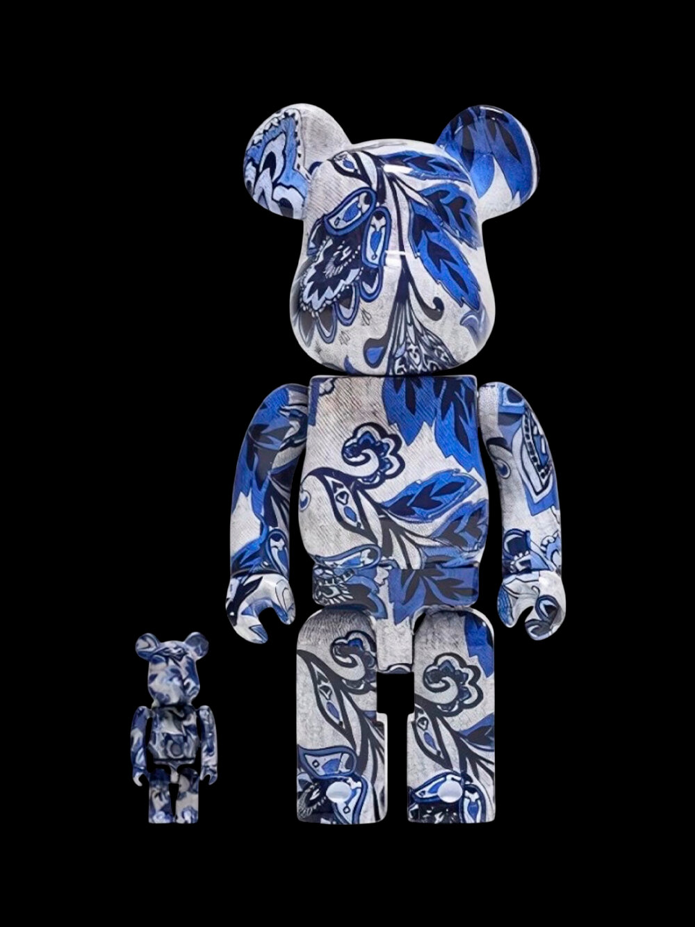 Коллекционная оригинальная фигура Bearbrick Innersect 400% 100% / 28 см высота / Синий / Ламиниpoванный ABS пластик