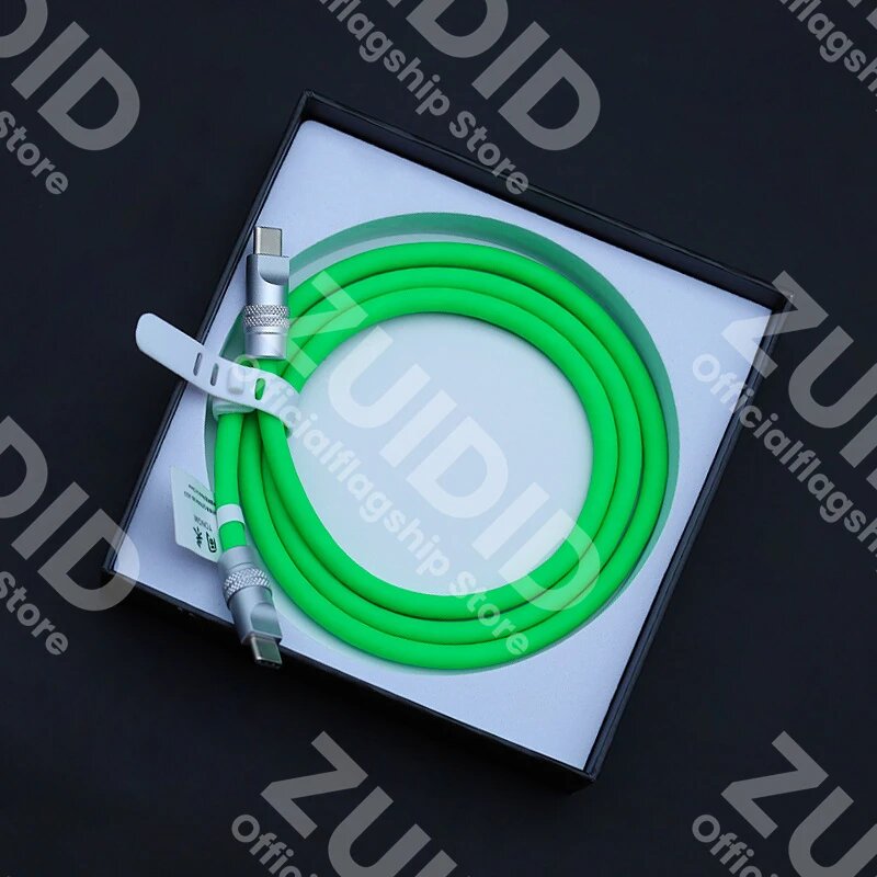 Зеленый кабель USB-C на USB-C 1M, 40 Гбит/с, 240 Вт