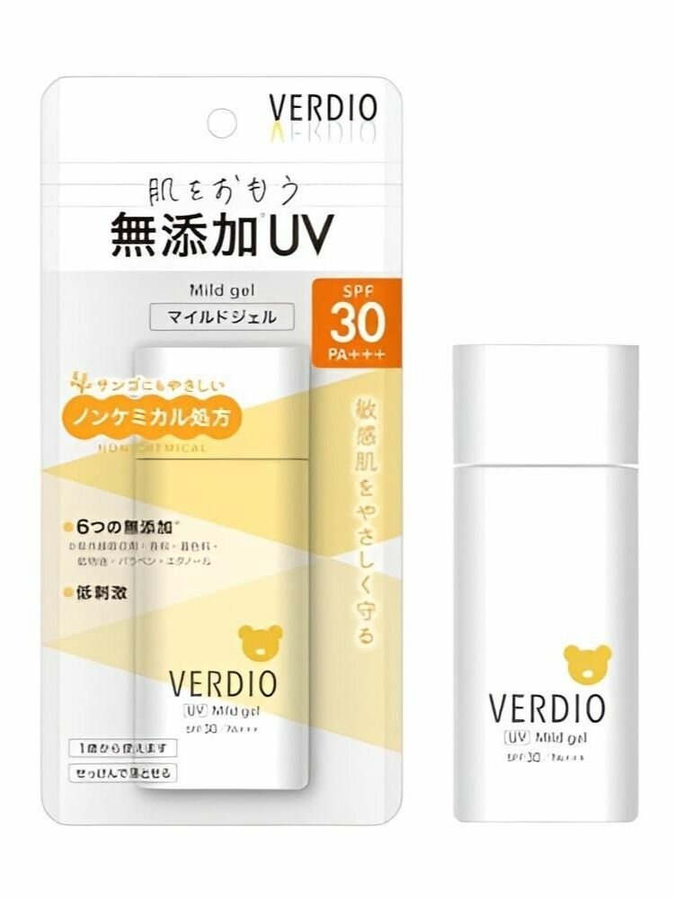 Гель солнцезащитный Omi Brother "Verdio", для лица и тела, без парабенов, SPF 30, 80г