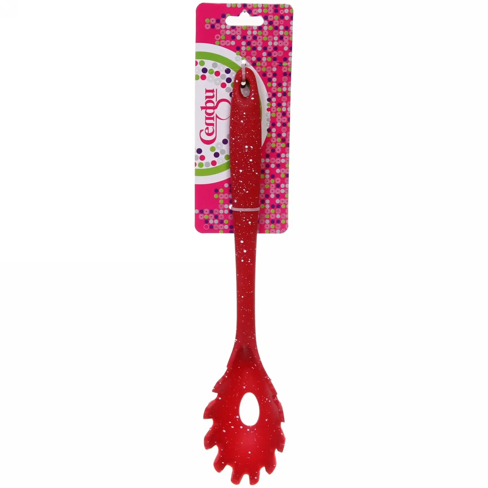 Ложка кухонная для спагетти силиконовая «Bon appétit», красная, термостойкая, 30 см