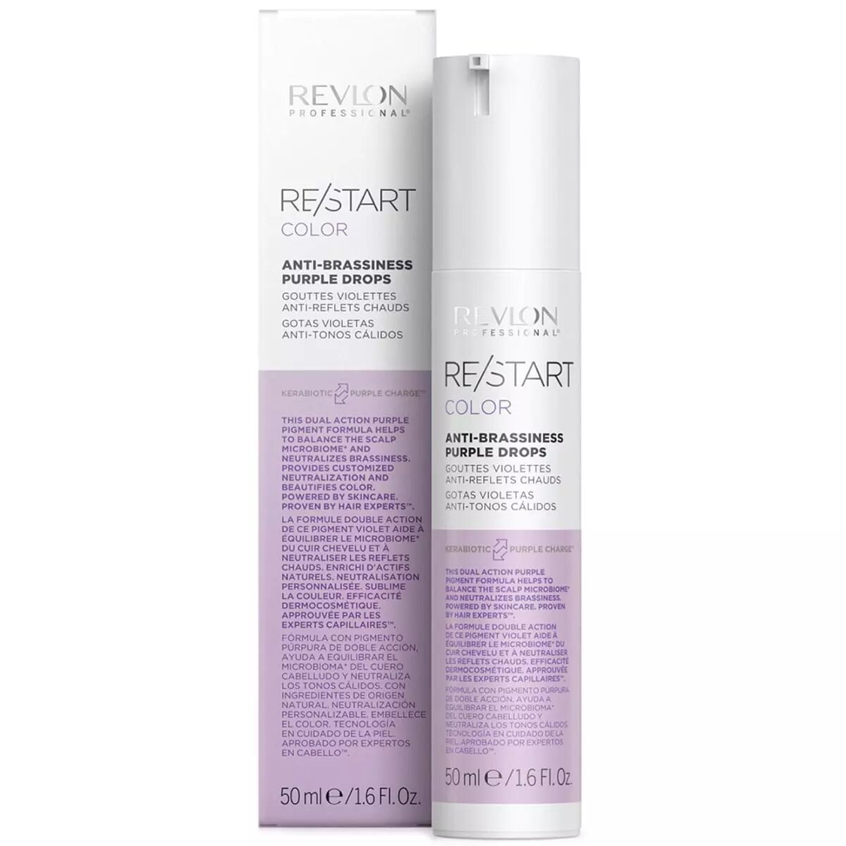 REVLON ReStart Color Anti-Brassiness Purple Drops Фиолетовые капли для усиления и поддержки холодных оттенков, 50 мл