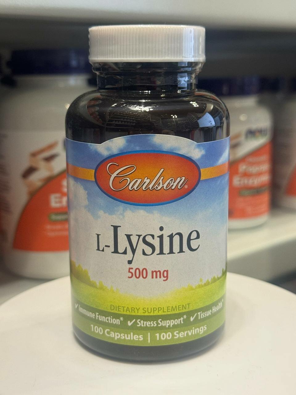 Carlson Labs L-Lysine - L-лизин (из моногидрохлорида L-лизина), 100 капсул