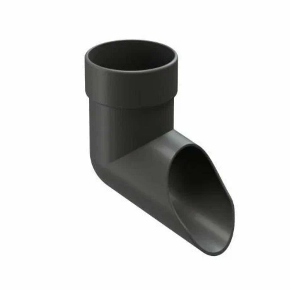 Наконечник трубы водосточной системы Docke LUX, ПВХ, цвет графит