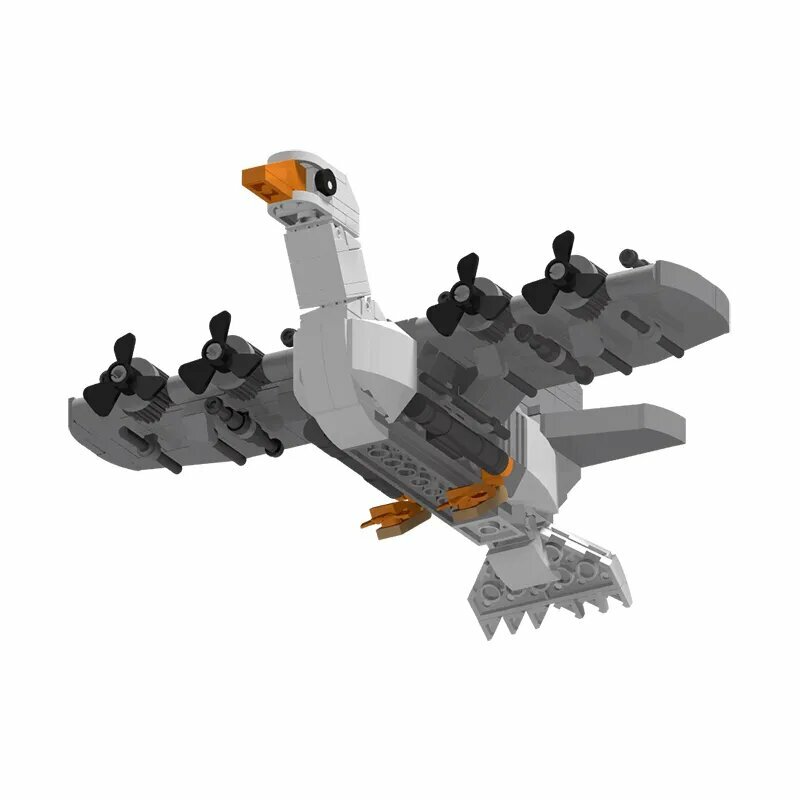 Big goose fighter decoration, plastic structure set, 327 pcs — фото 1