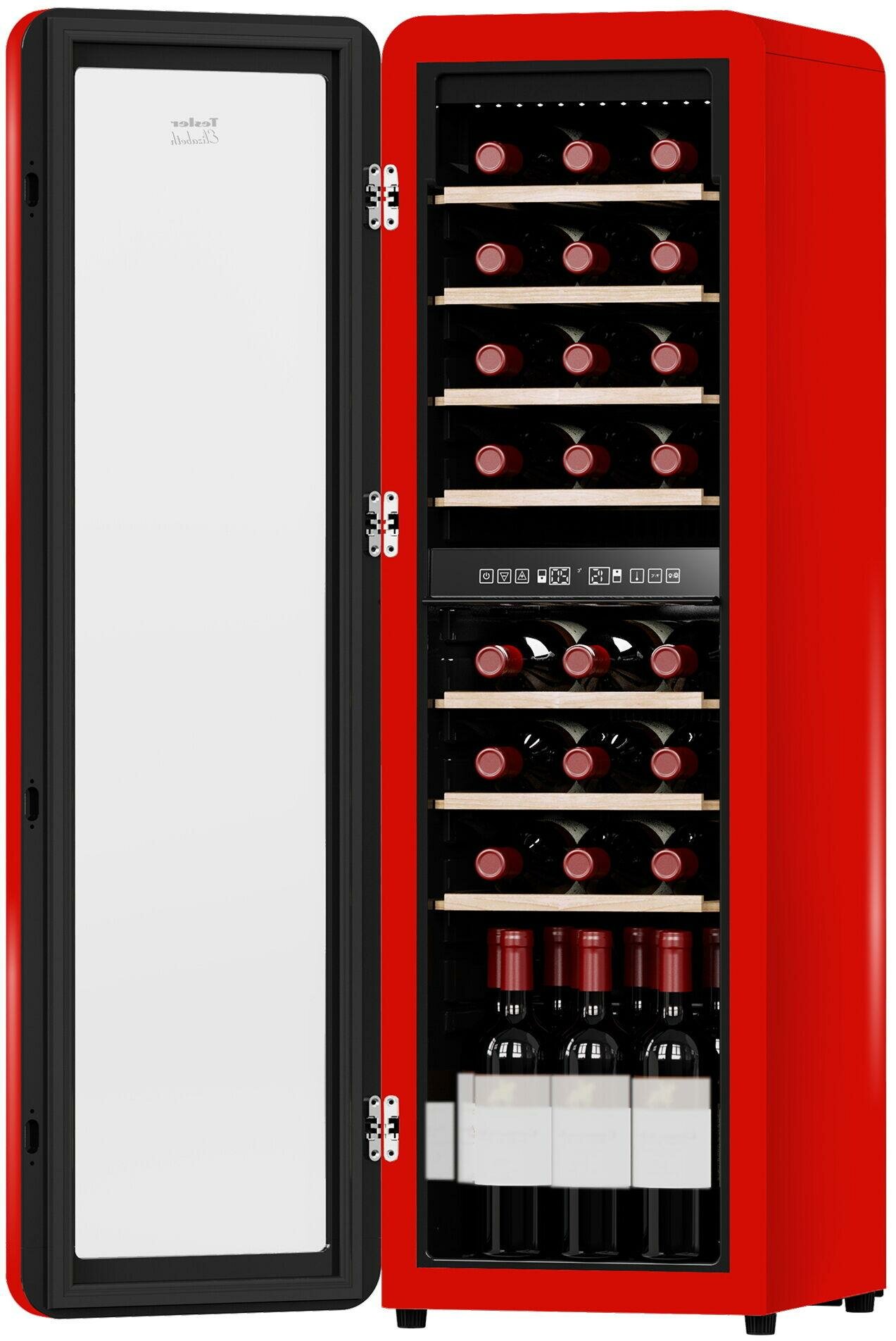 Винный шкаф TESLER CWC-308 RUBY RED LD — фото 1