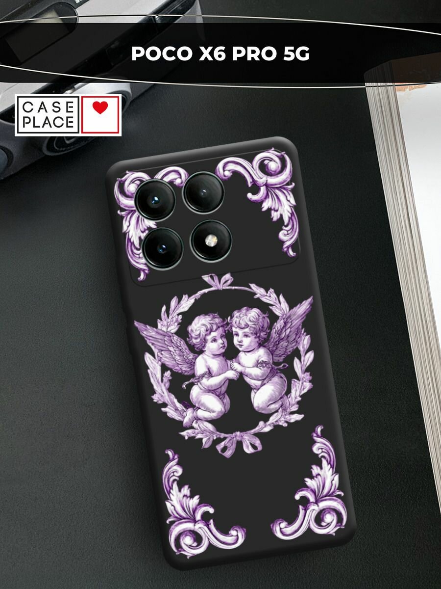 Чехол на Xiaomi Poco X6 PRO 5G / Поко x6 pro с принтом Фреска два купидона 2