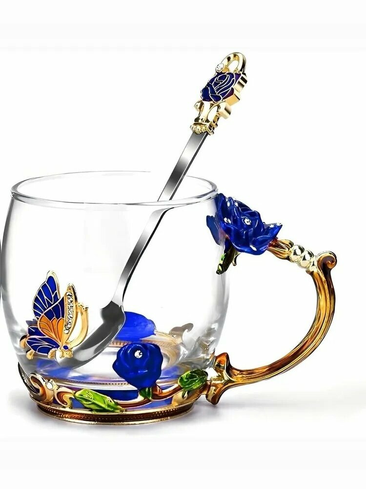 Чашка для кофе из эмалированного стекла, прекрасный подарок для мам, женщин ко Дню Святого Валентина и Дню Матери.