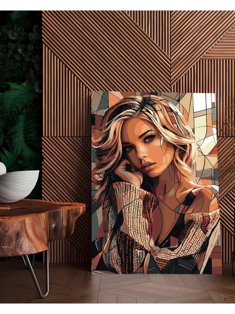 Картина по номерам Портрет-Девушка-Иллюстрация