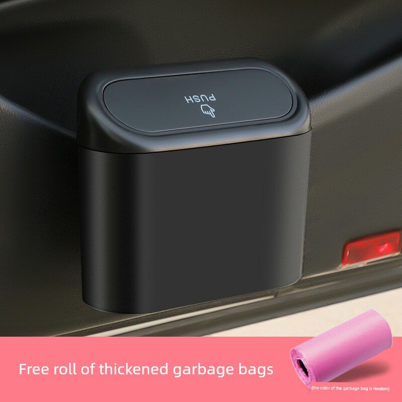 Коробка для мусора на дверь автомобиля с 1 рулоном мусорных пакетов без рисунка - базовый органайзер