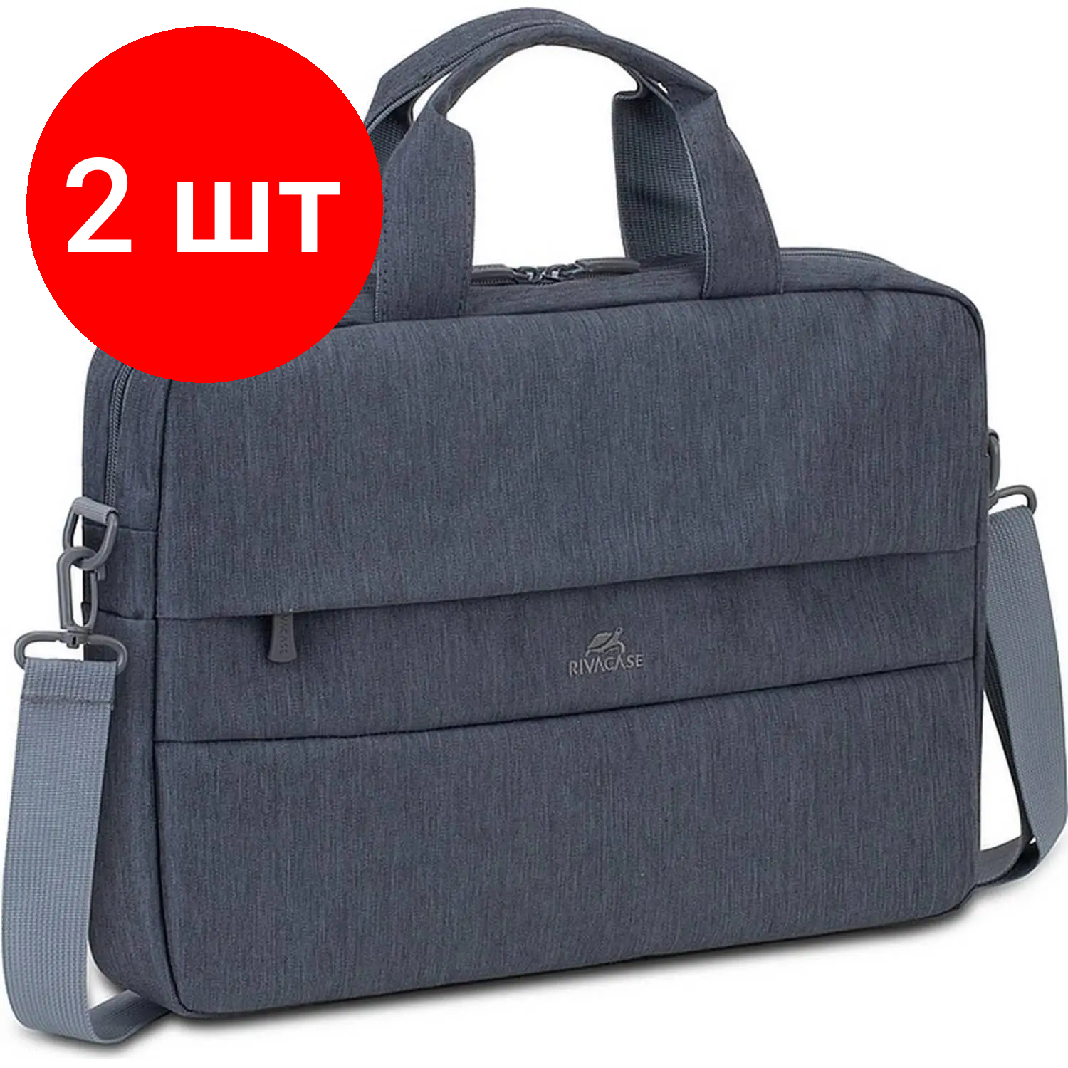 Комплект 2 штук, Сумка для ноутбука RIVACASE 7522 dark grey 14 / 6