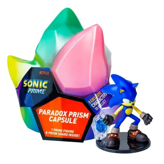 Фигурка Sonic Prime Paradox Prism Capsule, Соник, ABS пластик, коллекционная игрушка-сюрприз