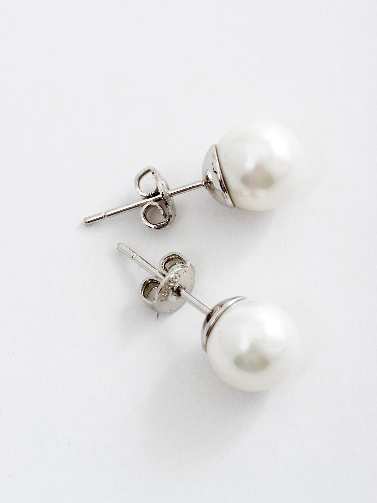 Серьги пусеты, жемчуг имитация