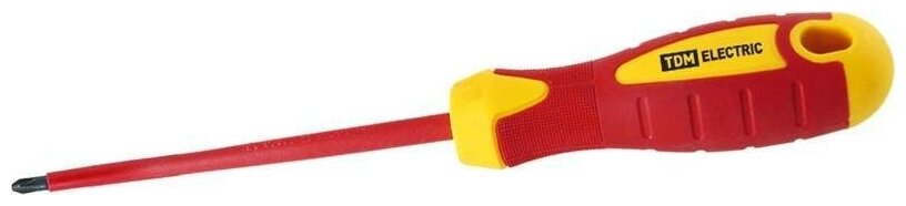 Отвертка TDM Electric Экспертэлектрик крест PH3x150мм хром-ванадиевое жало магнитный наконечник прорезиненая ручка до 1000В