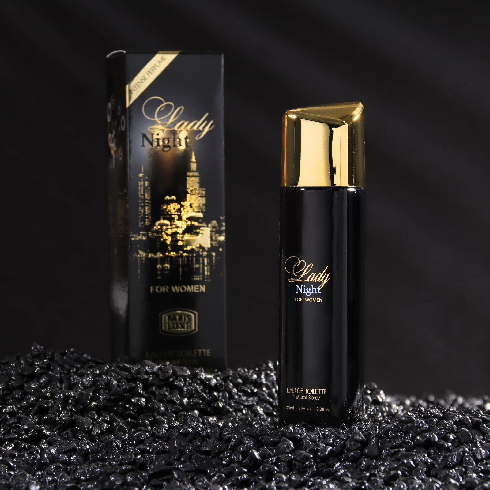 Туалетная вода Paris Luxe Lady Night Intense, цветочно-пудровая, с древесно-фруктыми нотами, 100 мл