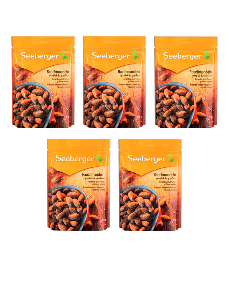 Миндаль Seeberger жареный, соленый с копченым вкусом 150 гр. - 5 шт
