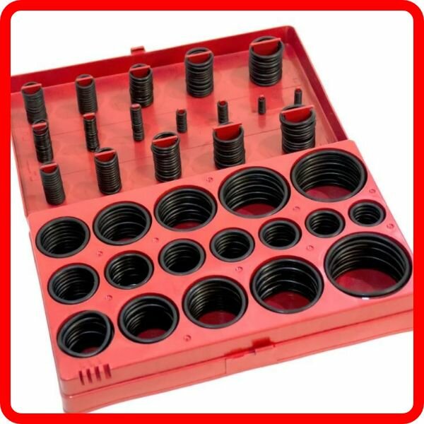 Набор колец уплотнительных, маслобензостойких, резиновых колец, 419шт, размеры 3-50 мм, кольцо резиновое уплотнительное, 30419