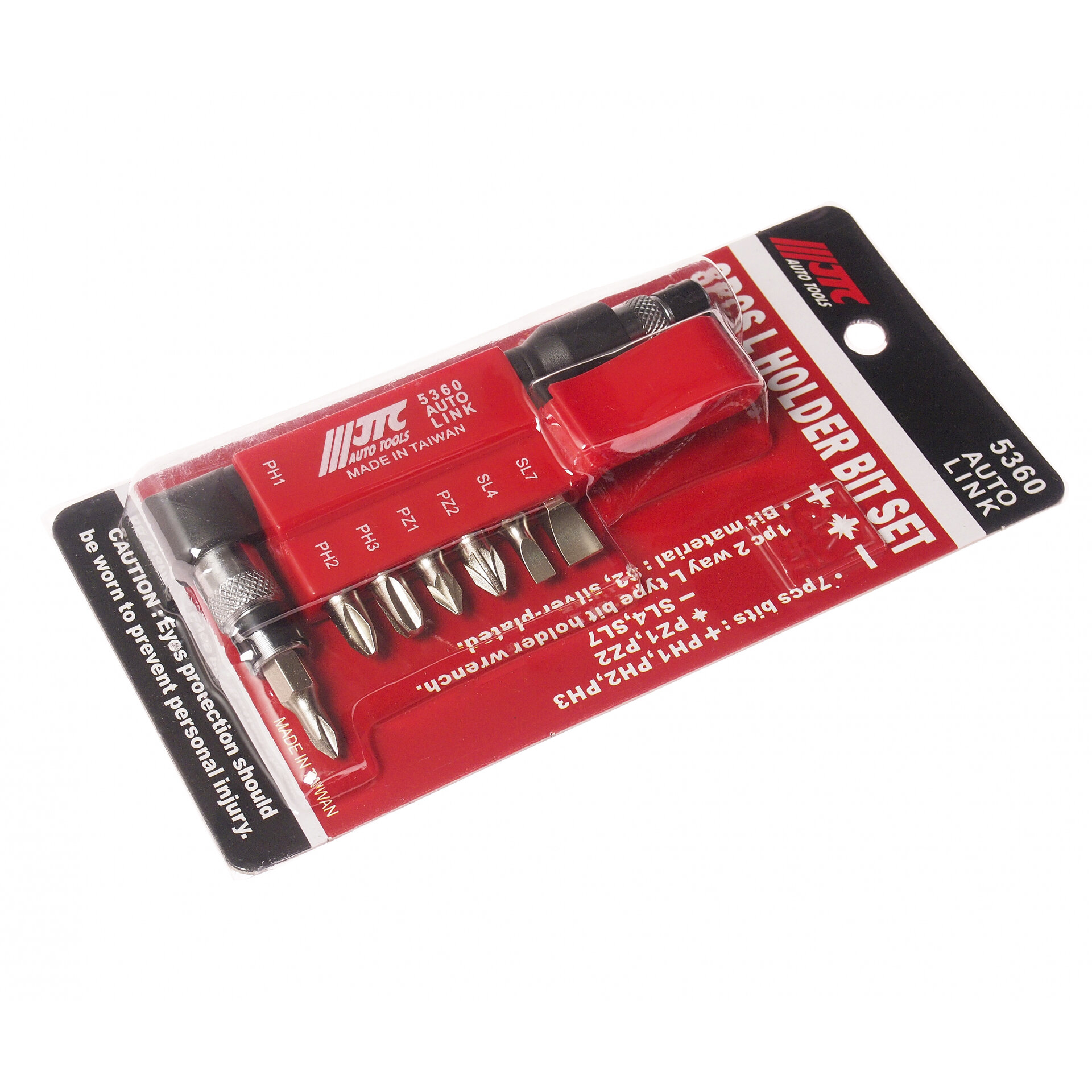 Набор бит 1/4" PHILIPS POZIDRIV с Г-образным держателем 8 предметов, JTC JTC-5360 (1 шт.)