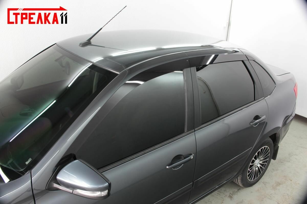LADA GRANTA (Седан) 2011-н. в. (I) - 2D Дефлекторы окон черные
