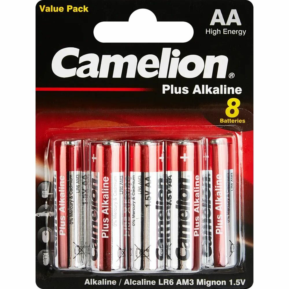 Батарейка алкалиновая Plus AA 8 шт.