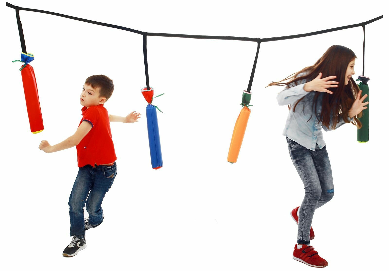 Полоса препятствий для детей №2, спортивный инвентарь для эстафет, конкурсов и соревнований, реквизит для подвижных игр на свежем воздухе и весёлых стартов, длина 3.5 м