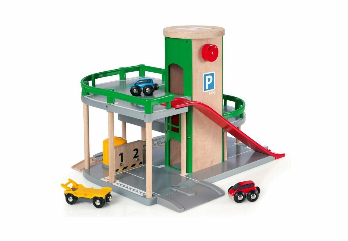 Деревянная железная дорога Brio World - Парковка для машин деревянной ж/д 6 элементов Brio - Брио 33204