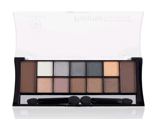 Triumph (palette) Cte-12 - Color Palette Eyeshadow - Pearl & Matte Make Up Палетка теней д/век 12 тонов 18 г. №02 коричнево-бежевая гамма