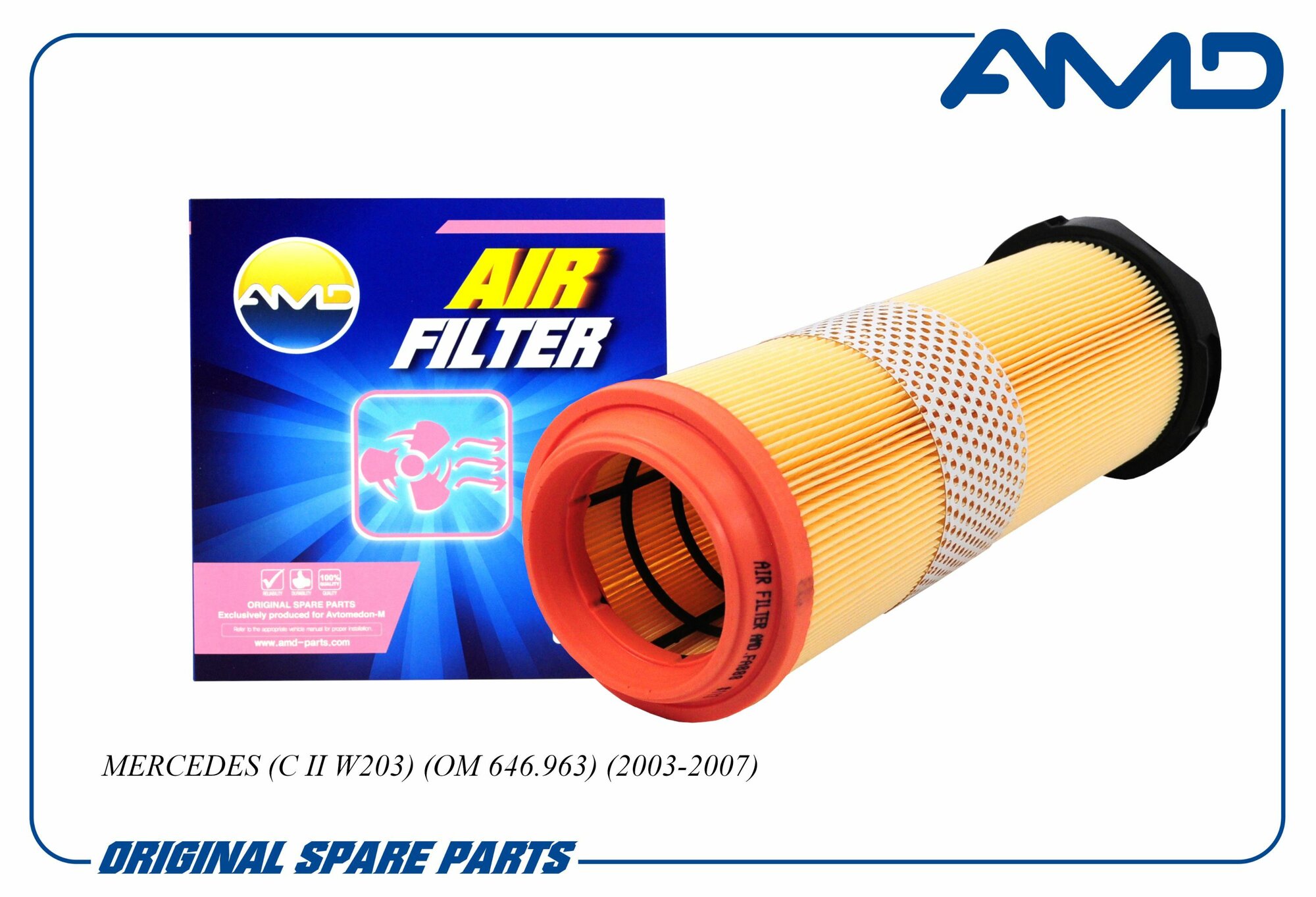 Фильтр воздушный A6460940004 AMD. FA888 для MERCEDES C II W203 OM 646.963 2003-2007