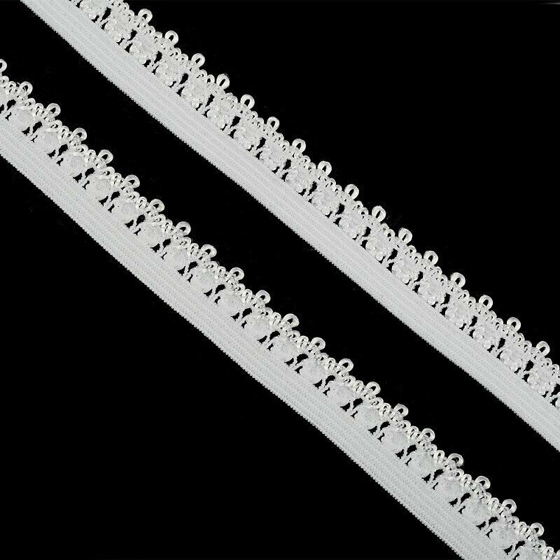 Резинка ажурная бельевая шир.12мм цв.101 белый упак.10 м