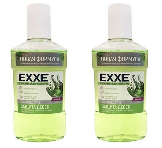 EXXЕ Ополаскиватель для полости рта "Защита десен", 250 мл, 2 шт
