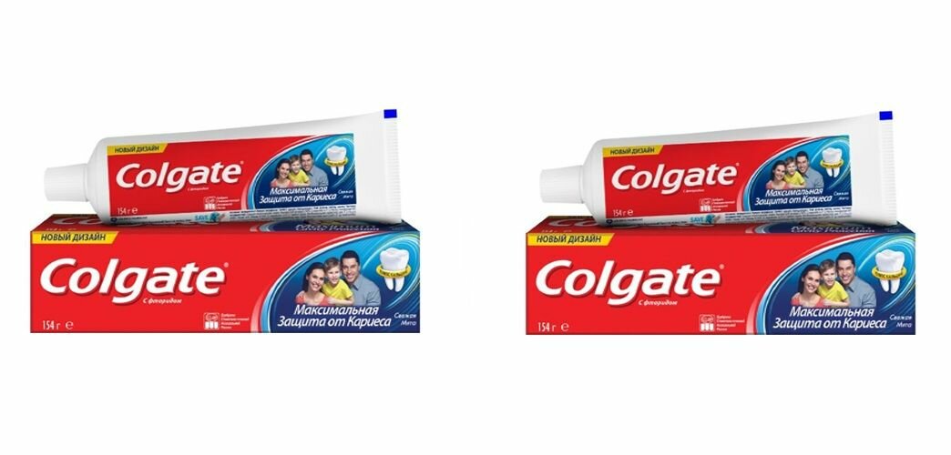 Colgate Зубная паста Максимальная защита от кариеса Свежая мята, 100 мл, 2 шт