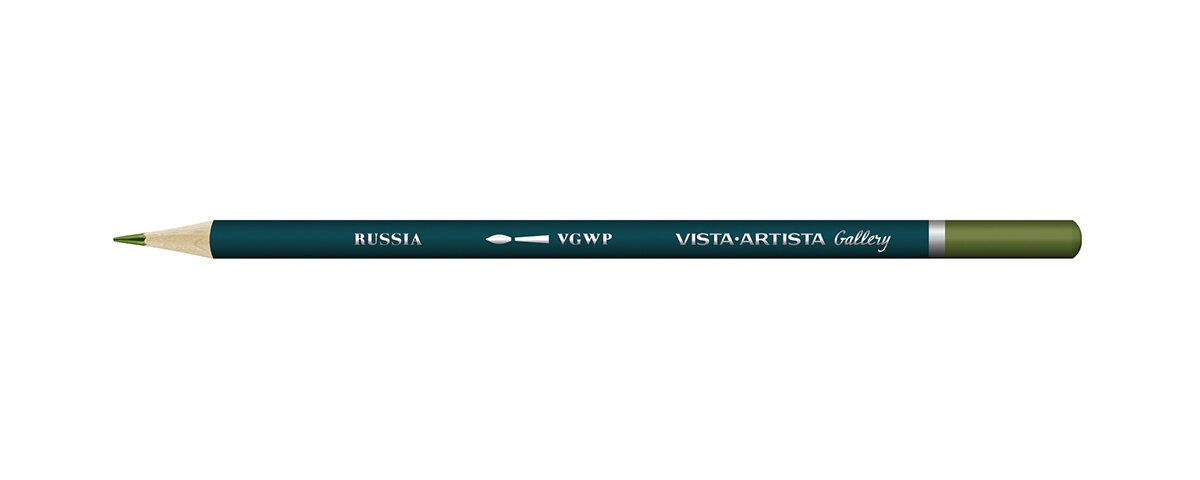 Карандаш акварельный "VISTA-ARTISTA" "Gallery" VGWP художественный заточенный 618 Оливковый (Olive green)