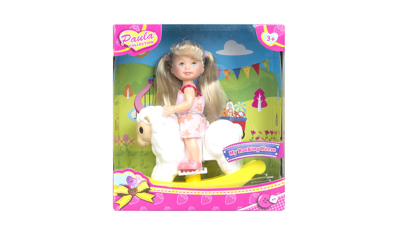 Игровой набор M&C Toy Centre Paula My Rocking Horse На овечке, 10 см, MC23010c