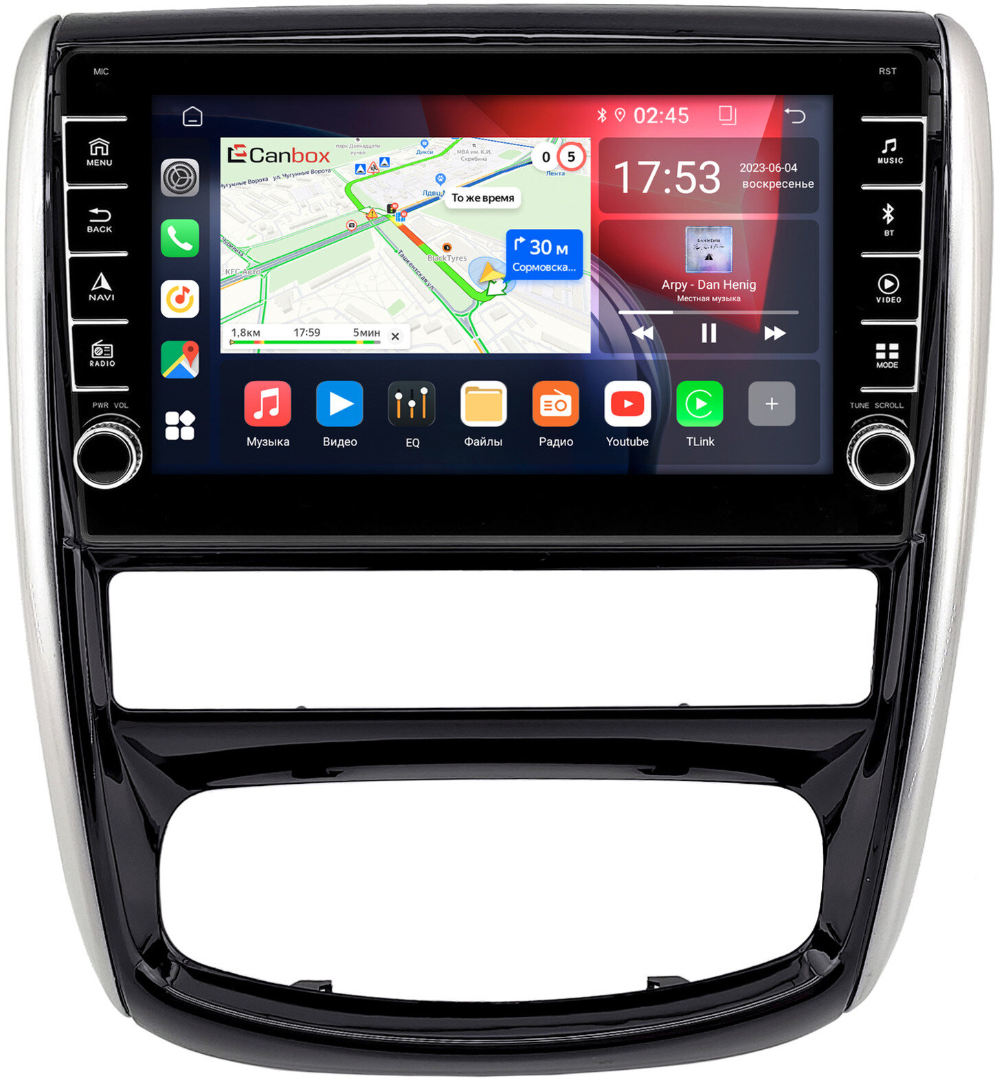 Штатная магнитола Canbox BGT9-1346 для Renault Duster 2010-2015 (глянцевая) на Android 10 (IPS, DSP, CarPlay)