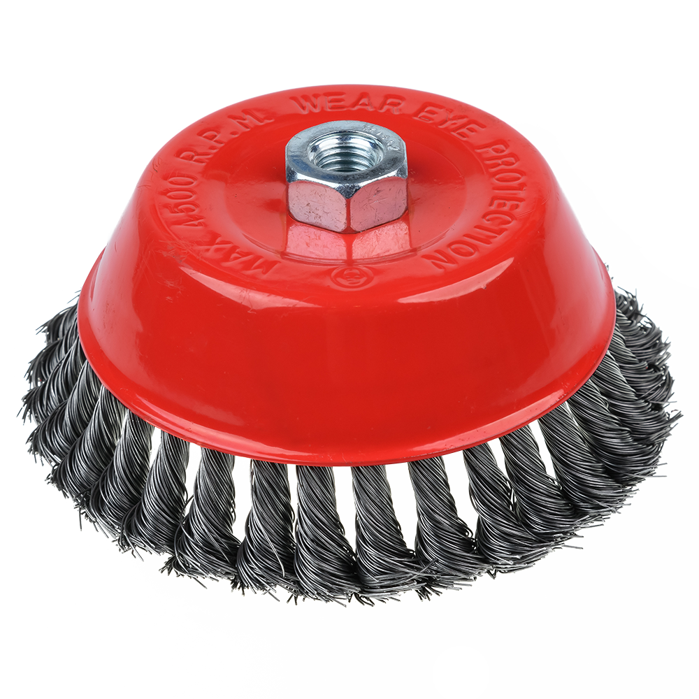 TORGWIN Щетка (корщетка) жесткая проволока 150 мм М14 (чашка) YIDA T994802