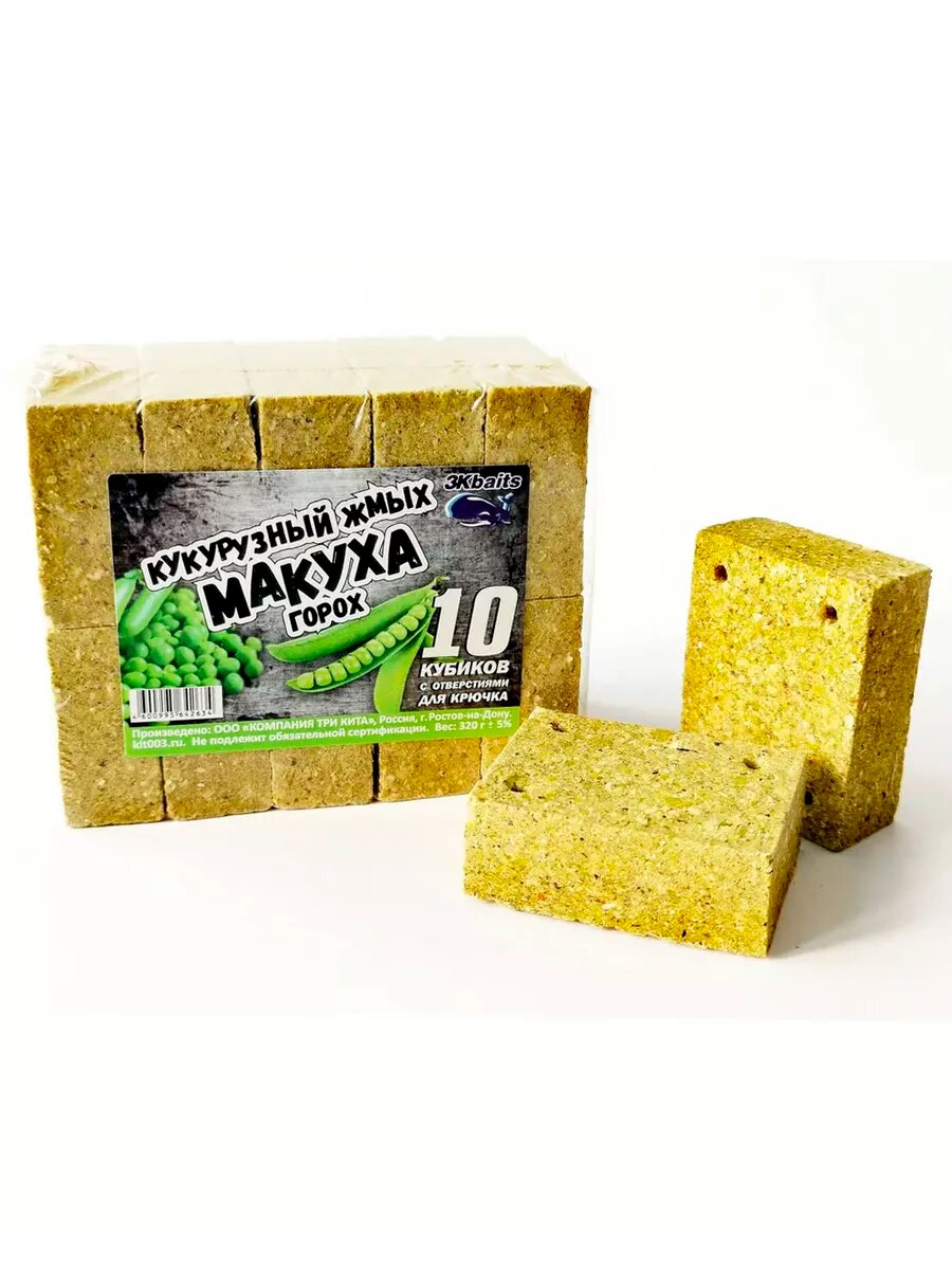 Кукурузный жмых-макуха с отверстием "Горох" 320г