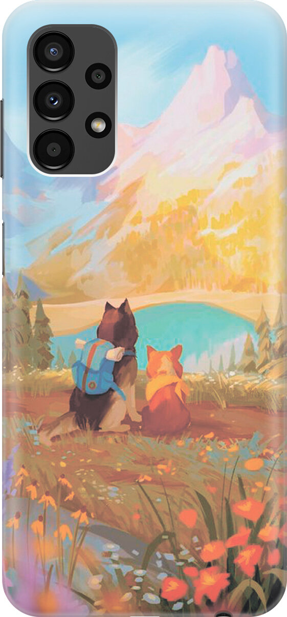 Силиконовый чехол Собаки путешественники на Samsung Galaxy A13 4G / Самсунг А13 4Г