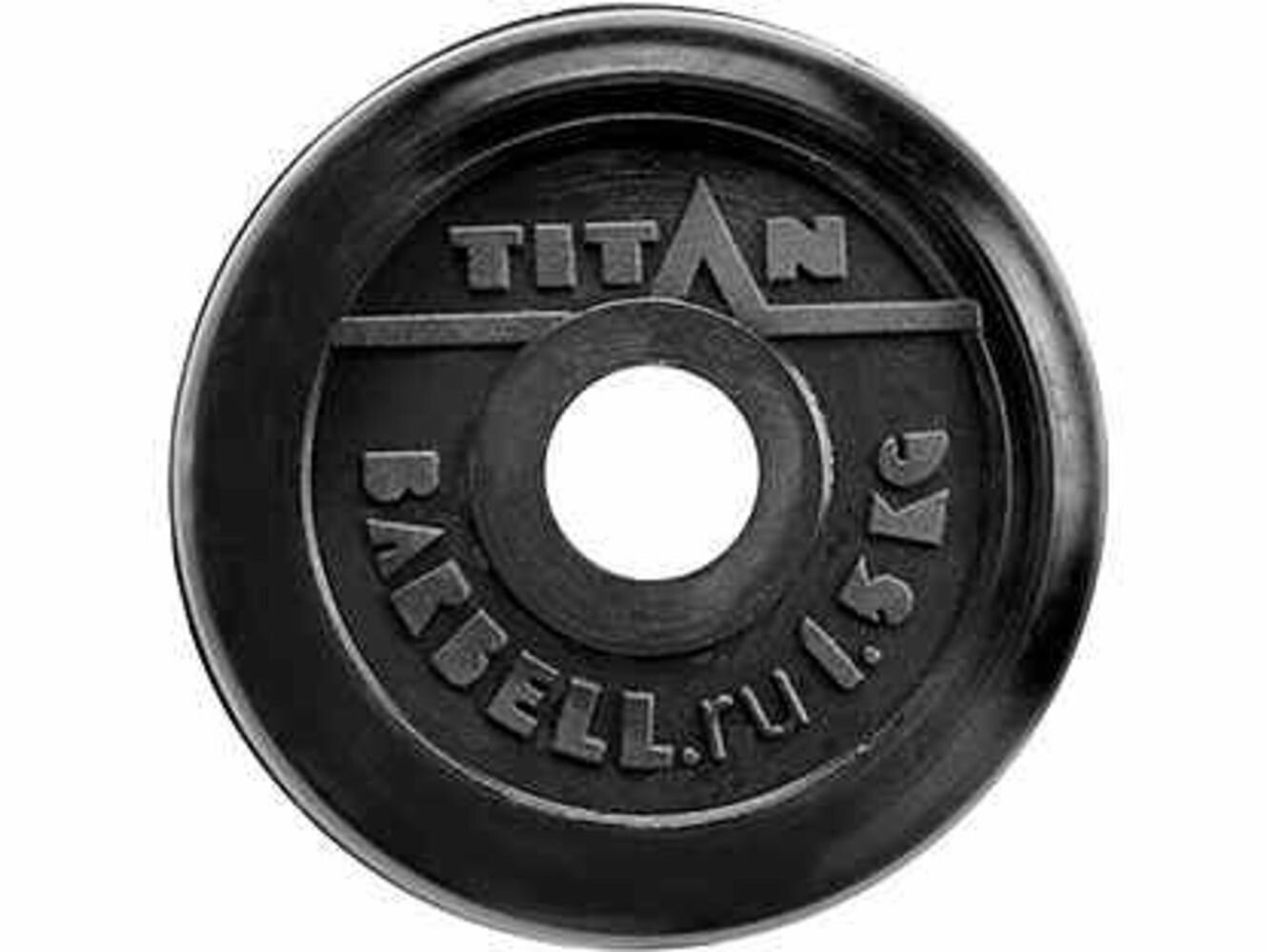 Диск обрезининый для штанги d-26 мм, 1,5 кг, 07800