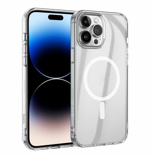Чехол-накладка HOCO Light для iPhone 15 pro MageSafe прозрачный